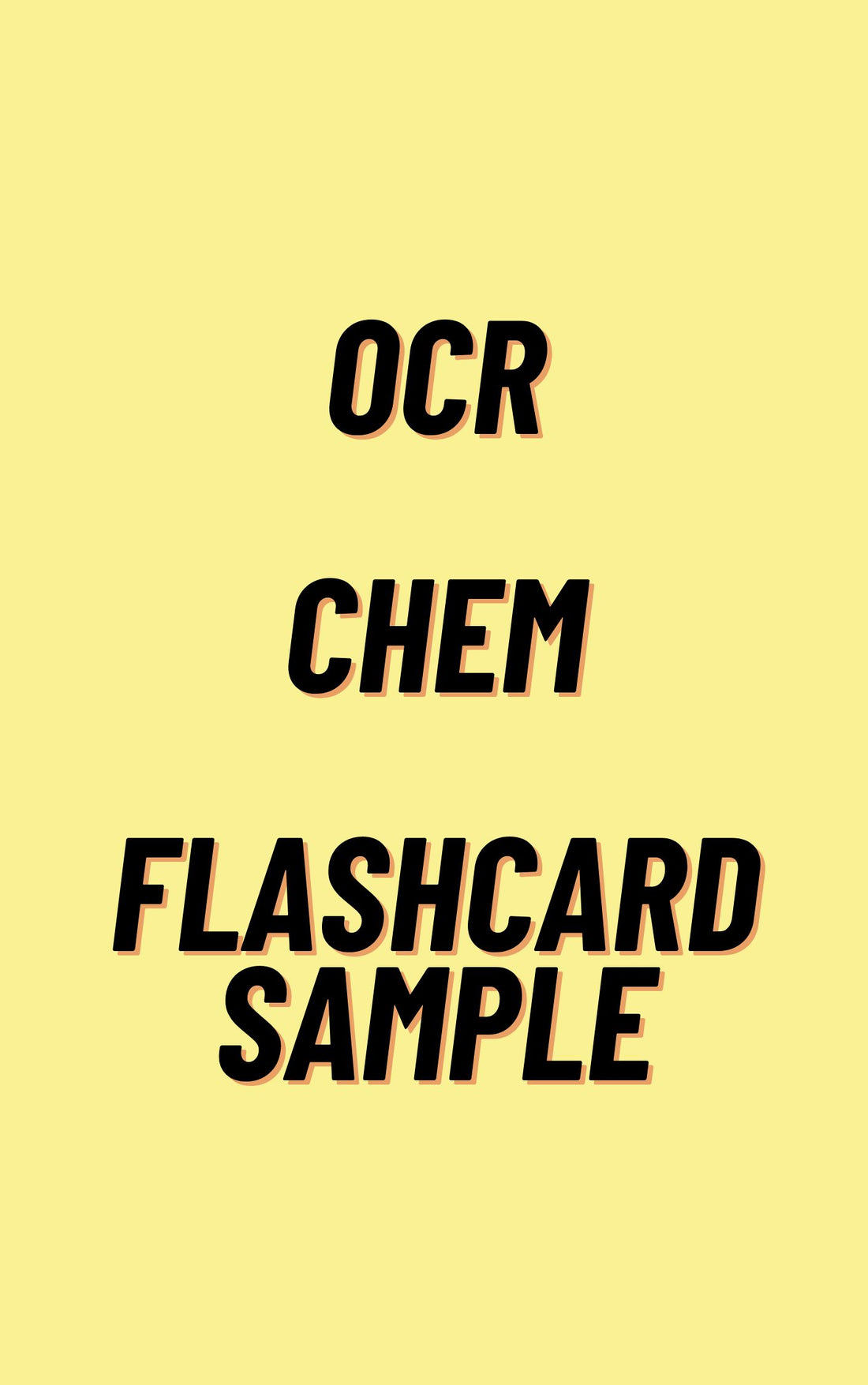 A-Level chemistry flashcard sample - OCR – Studyplate